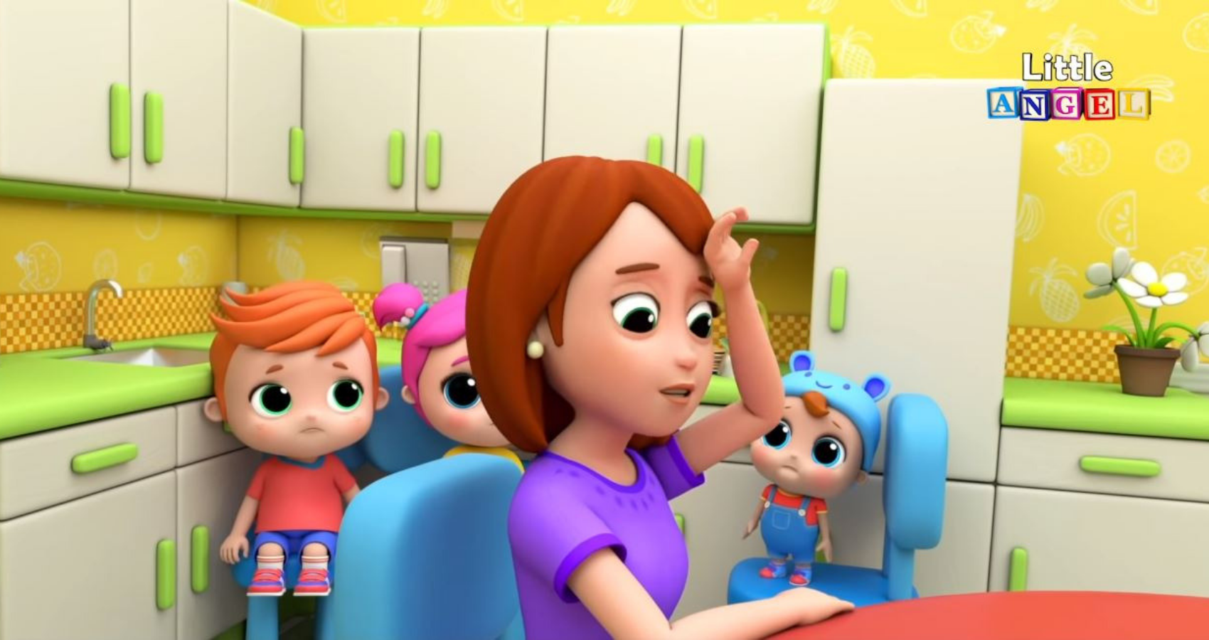 Little Angel Nursery Rhymes: Mommy Is Sick | Boo Boo Song